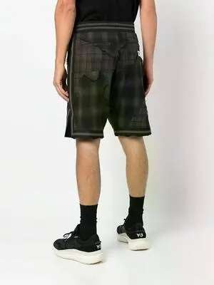 MOSTLY HEARD RARELY SEEN Plaid Patchwork Drawstring Basketball Shorts