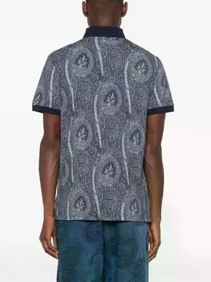 Etro Paisley-print Polo Shirt - Blue