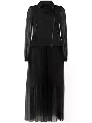Herno Semi-sheer Biker-style Coat