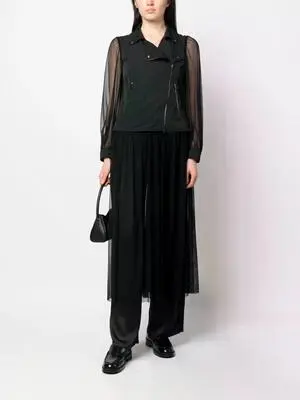 Herno Semi-sheer Biker-style Coat