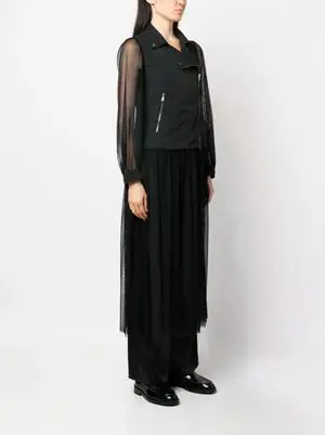 Herno Semi-sheer Biker-style Coat