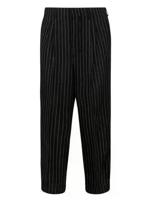 AMI Paris Pinstriped Tapered Virgin Wool Trousers