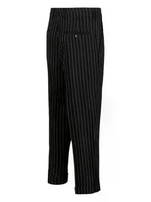 AMI Paris Pinstriped Tapered Virgin Wool Trousers