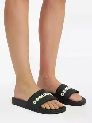 Dsquared2 Embossed Logo Slides - Black