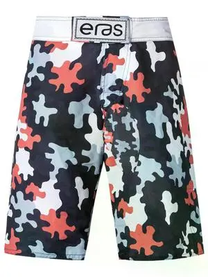 AMIR SLAMA Printed Deck Shorts - Yellow