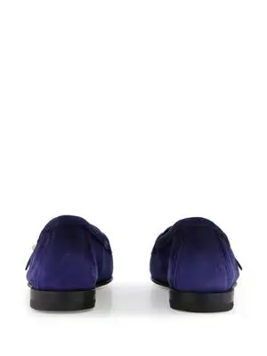 Santoni Double-buckled Leather Moccasins