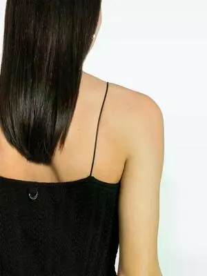 Jacquemus Le Haut Bella Cable-knit Top - Black