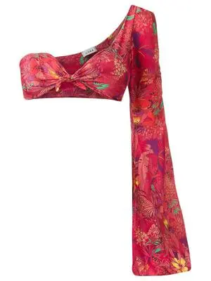 AMIR SLAMA Single-sleeve Bikini Top