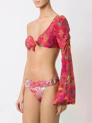 AMIR SLAMA Single-sleeve Bikini Top