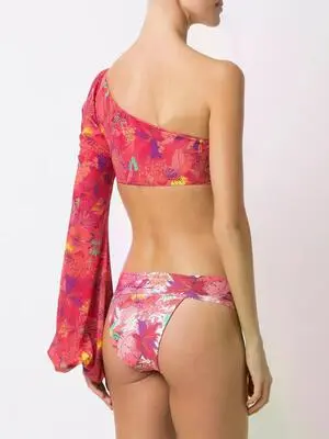 AMIR SLAMA Single-sleeve Bikini Top