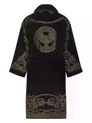 Versace Barocco-embroidered Belted Bath Robe