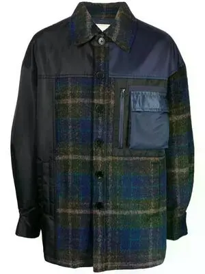 FENG CHEN WANG Panelled Plaid Jacket