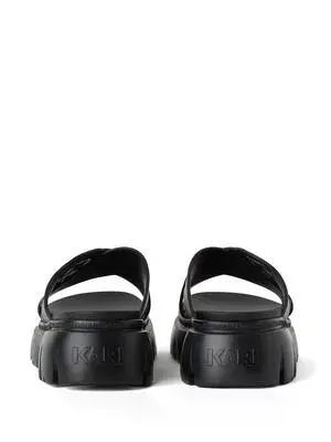 Karl Lagerfeld Ikon Nft Kross Strap Leather Mules
