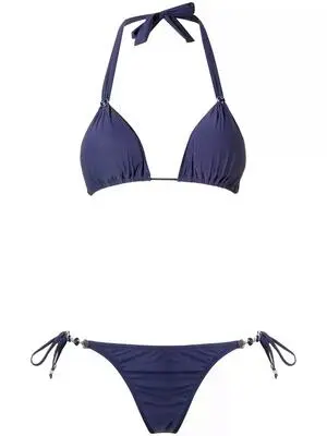 AMIR SLAMA Triangle Bikini Set - Blue