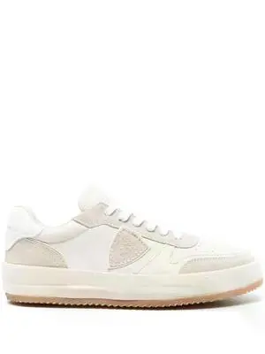 Philippe Model Panelled Leather Sneakers - Neutrals