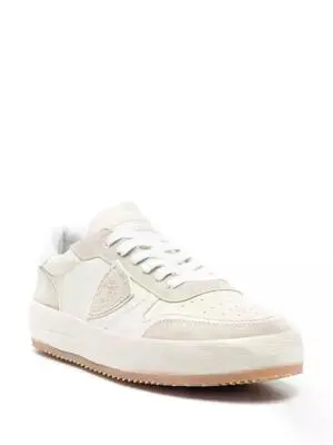 Philippe Model Panelled Leather Sneakers - Neutrals