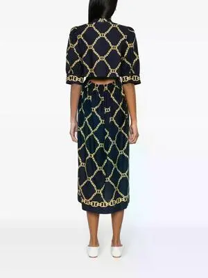TWINSET Chain-link Print Midi Dress
