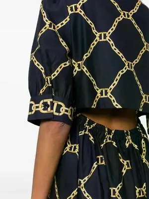 TWINSET Chain-link Print Midi Dress