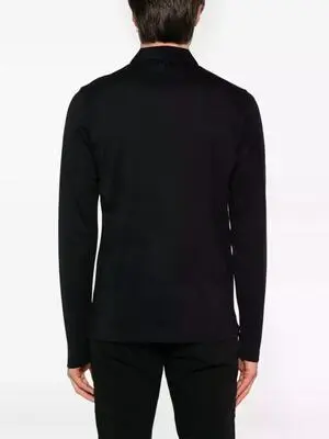 Canali Piqué-weave Polo Shirt - Blue