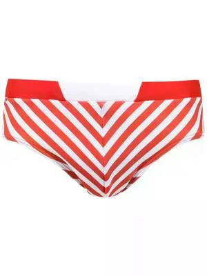 AMIR SLAMA Striped Swim Briefs - Red