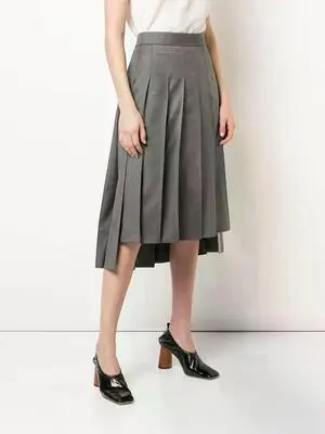 Thom Browne Below Knee Dropped Back Skirt In Super 120’s Twill