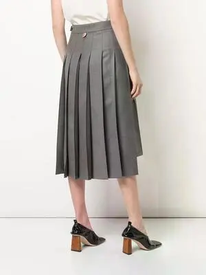 Thom Browne Below Knee Dropped Back Skirt In Super 120’s Twill