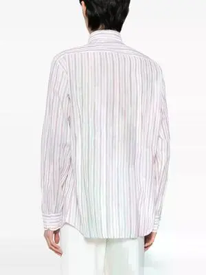 LARDINI Striped Button-up Shirt