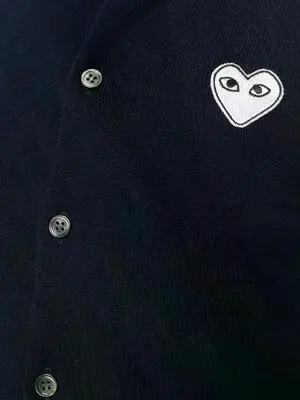Play Comme Des Garcon Embroidered Heart Cardigan