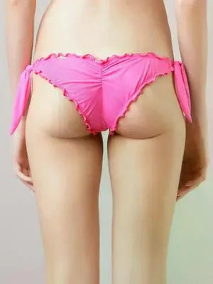 AMIR SLAMA Ruffled Trim Bikini Bottom