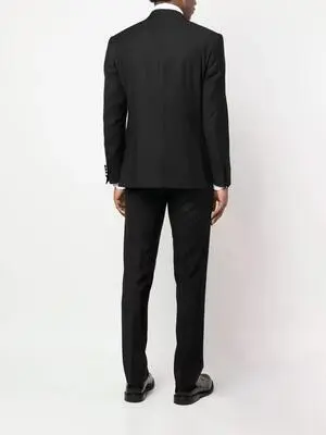Corneliani Peak Lapel Single-breasted Virgin-wool Suit - Black