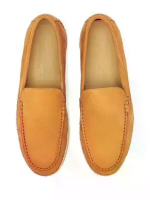 SCAROSSO Lino Almond-toe Leather Espadrilles