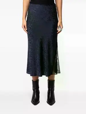 Zadig&Voltaire Jayla Leopard-print Silk Skirt
