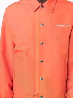 Khrisjoy Drawstring Waist Shirt Jacket - Orange