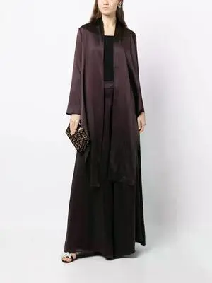 Voz Silk Satin Palazzo Trousers - Brown