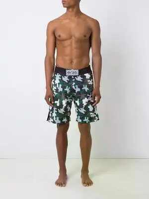 AMIR SLAMA Camouflage Print Swim Shorts