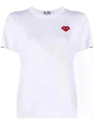 Play Comme Des Garcon Logo-embroidered T-shirt