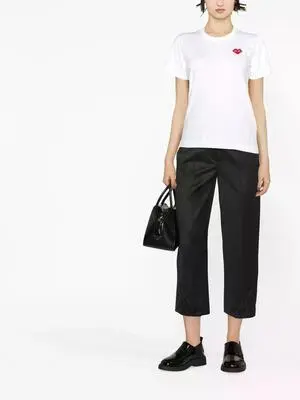 Play Comme Des Garcon Logo-embroidered T-shirt