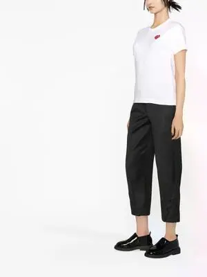 Play Comme Des Garcon Logo-embroidered T-shirt