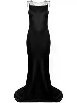 MAISON MARGIELA Satin Fishtail Gown - Black