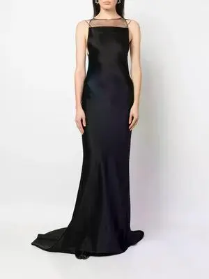 MAISON MARGIELA Satin Fishtail Gown - Black