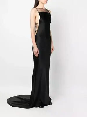 MAISON MARGIELA Satin Fishtail Gown - Black