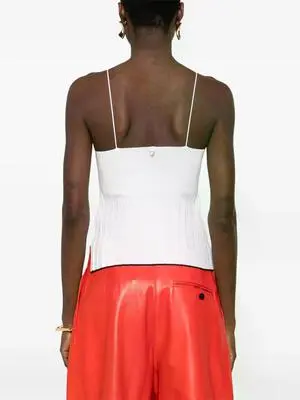 Jacquemus Pleated Tank Top - White