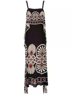 La DoubleJ Slip-around Geometric-print Dress