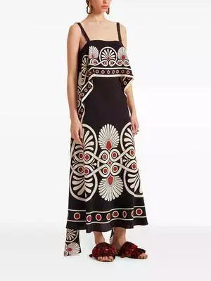 La DoubleJ Slip-around Geometric-print Dress