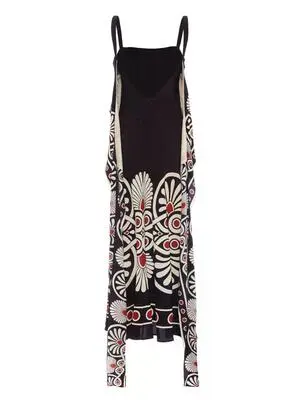 La DoubleJ Slip-around Geometric-print Dress