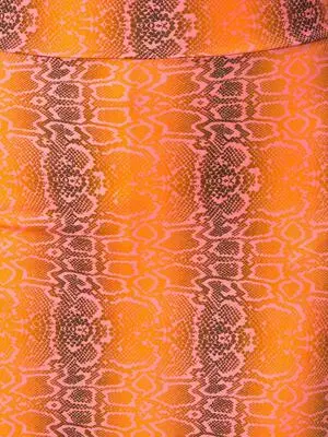 AMIR SLAMA Python Print Slim Fit Skirt