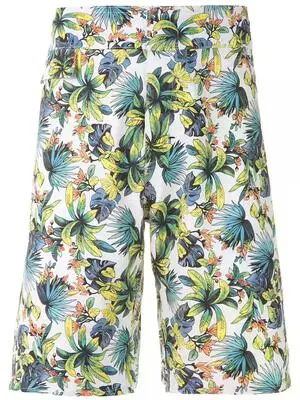 AMIR SLAMA Foliage Print Swim Short