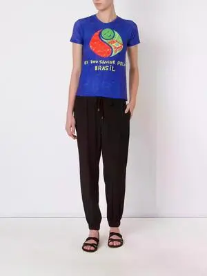 AMIR SLAMA Printed Polyester T-shirt