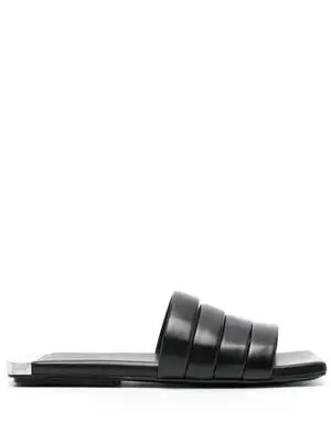 Marsèll Strappy Flat Leather Sandals - Black