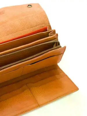 AS2OV Oiled Shrink Long Wallet - Brown